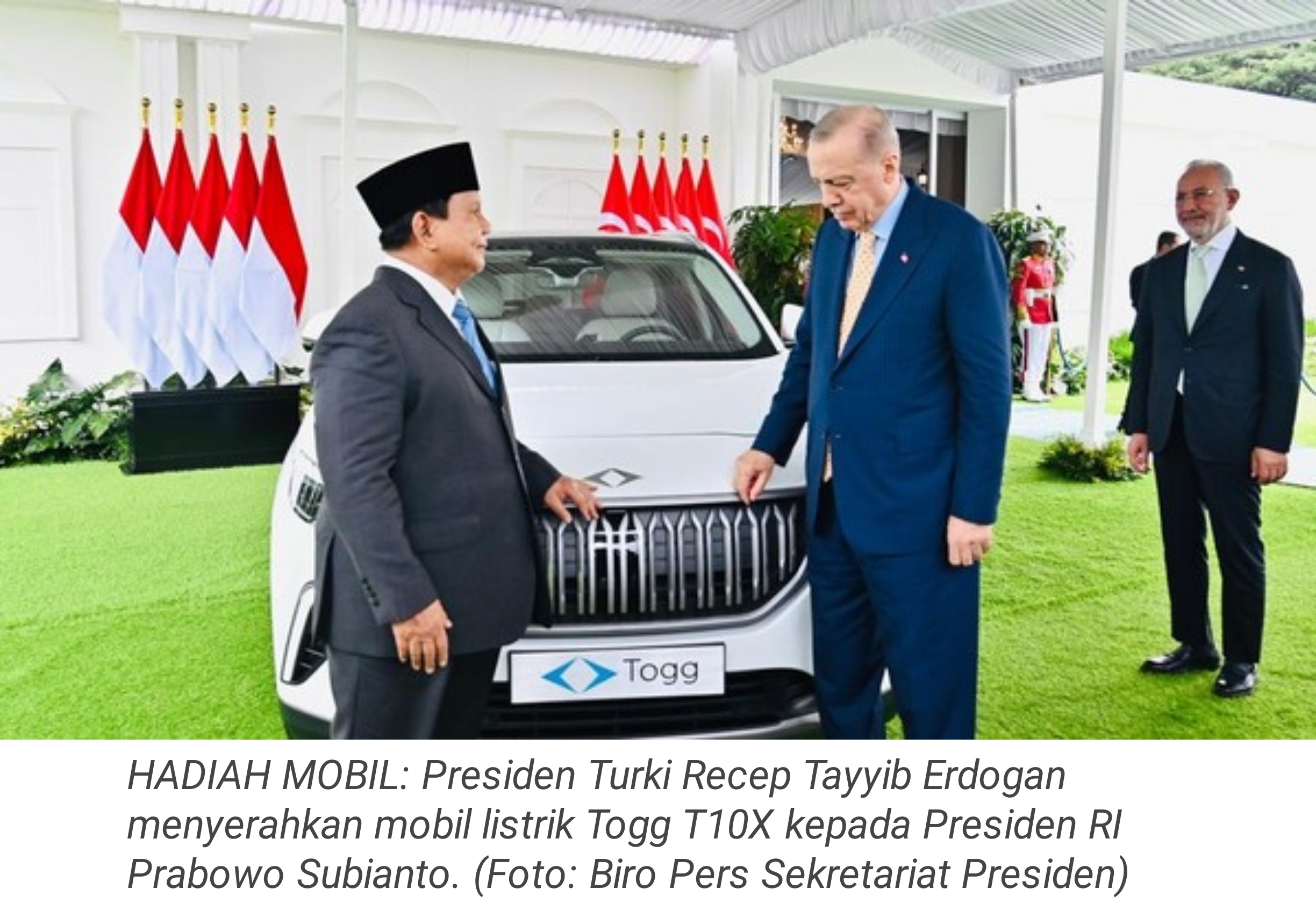 Erdogan Hadiahi Mobil Listrik Togg T10X kepada Prabowo Subianto - TOP-NEWS